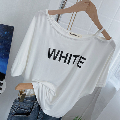 短袖慵懒风薄款时尚洋气莫代尔