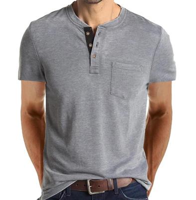 2022夏季新款外贸短袖t恤男亨利衫体恤 polo shirt men tshirts