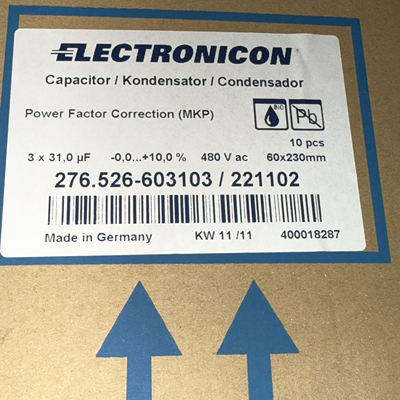 480vac 3x31uf 电容 electronicon 3x30uf 276.526-603103/221102