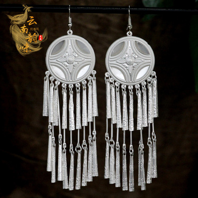 民族风长款彝族耳环个性时尚出游配饰中国风气质复古耳坠百搭耳饰