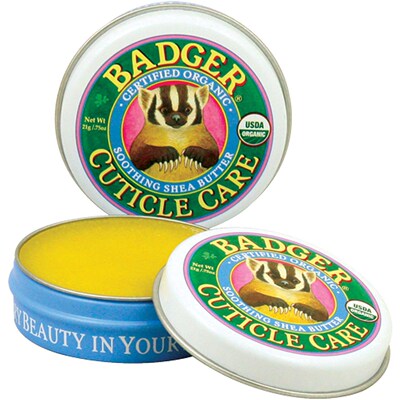 美国Badger贝吉獾角质层护理软膏指甲修复乳木果铁罐装21g护甲油