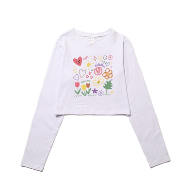 billkong2022款秋季涂鸦印花短款