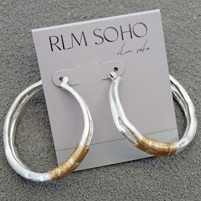 拉睦RLM SOHO异域欧美风手工绕丝设计师腔调森女文艺术耳圈环饰品