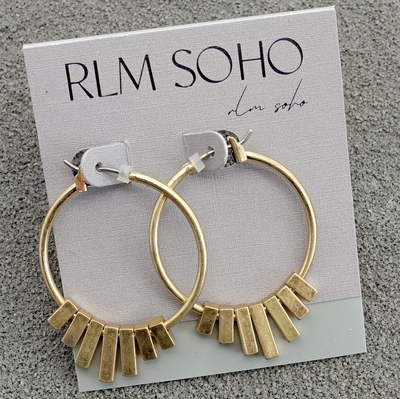 拉睦RLM SOHO西洋欧美风设计师气质森女文艺范灵动小碎坠耳圈环饰