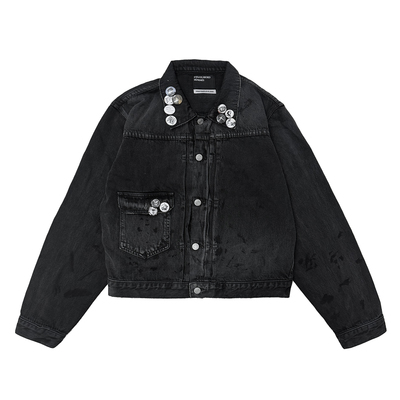 正品ERDTypeVII徽章牛仔夹克外套