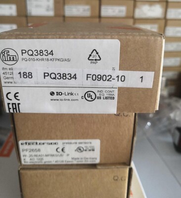 全新原装正品易福门压力传感器IFM PQ3834 PQ-010-KHR18-KFPKG/AS