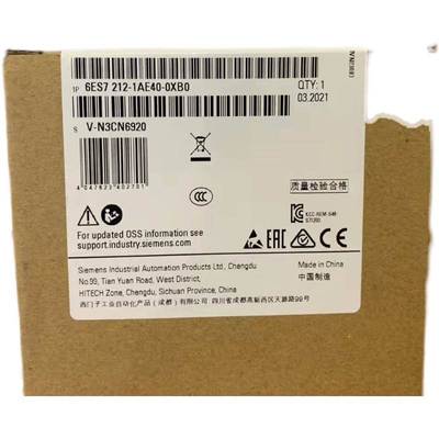 6ES7212-1AF40-0XB0 S7-1200CPU 1212 FC 紧凑型6ES72121AF400XB0