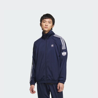 adidas阿迪达斯经典复古三条纹运动立领夹克外套男女三叶草JL8396