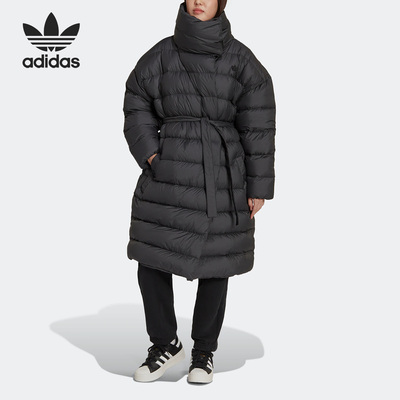 Adidas三叶草女子冬季保暖羽绒服