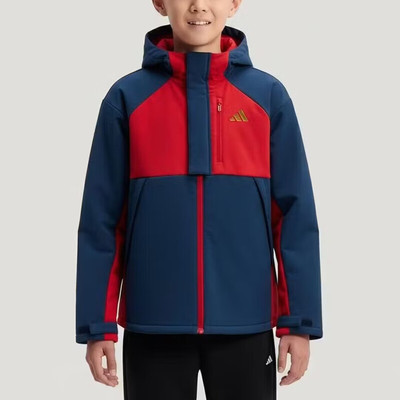 阿迪达斯男女童连帽运动夹克外套