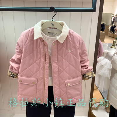 hazzys哈吉斯冬新款女童休闲棉服