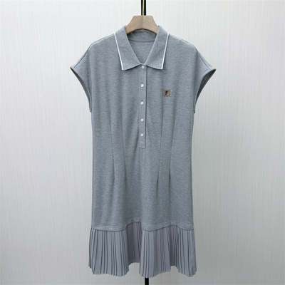 fei●2026夏季新品 polo领连衣裙女宽松休闲百搭显瘦T恤裙6199