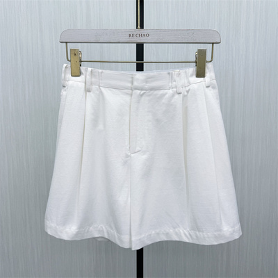 伊●2026夏季新品 棉麻短裤女高腰显瘦宽松休闲百搭a字阔腿裤3580