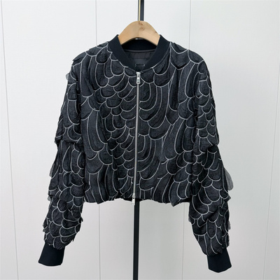 乂●2026秋季新品 短外套女宽松休闲百搭显瘦设计感工装夹克0862