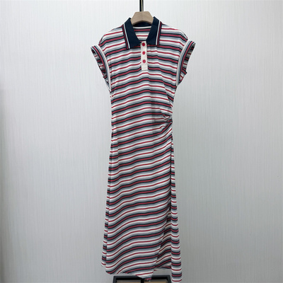 fei●2026夏季新品 polo领无袖连衣裙女宽松休闲显瘦T恤裙6220