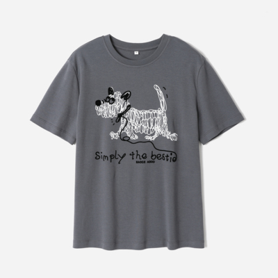 WTX09042 茉莉雅集 日本进口全棉舒适圆领印花时尚趣味短袖T恤