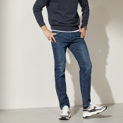 MKZ04049 茉莉雅集 西班牙棉弹牛仔男士商务休闲长裤