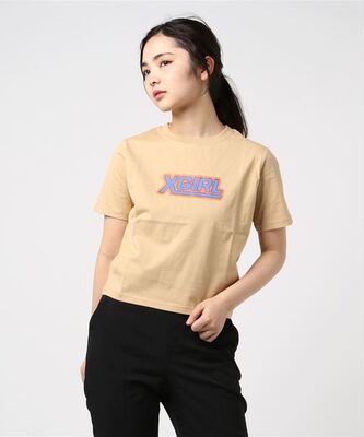 限定款nacostyle出口日本外贸原D复古风字母logo纯棉短款T恤