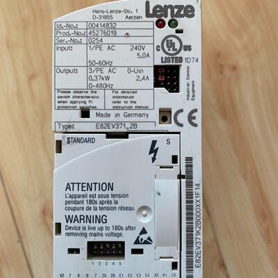 议价E82EV371_2B 伦茨变频器 0.37KW 240V 工业工控变频设备维修