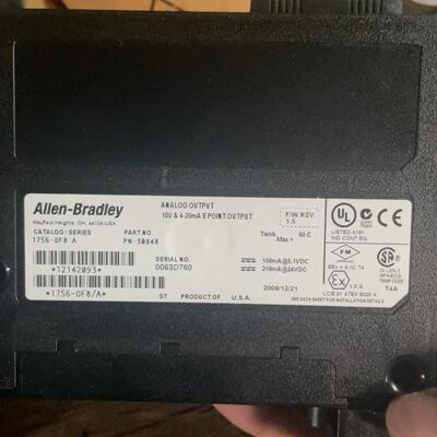 议价1756-OF8 工控模拟量输模块 8通道10V/4-20mA输模块维修