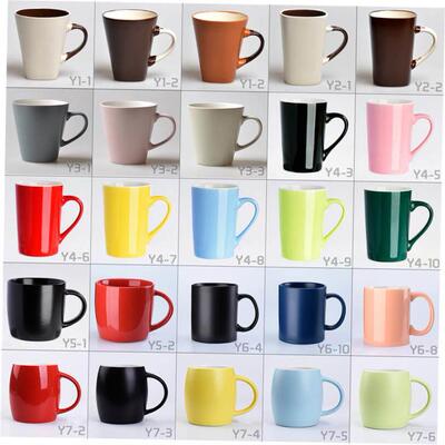 milk tea glass ceramic coffee mug cup cute cartoon spoon 杯