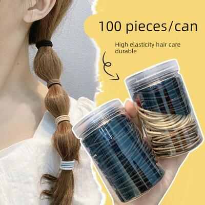 Hair rope rubber band female high elasticity black hair tie