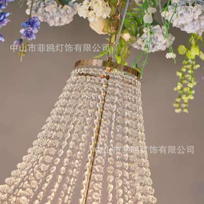 婚庆吊灯KQH式晶珠欧帘灯节日布场地置道具结婚水礼堂舞台吊顶装