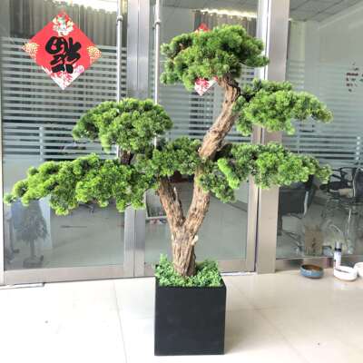 仿真松树迎客松汉仿真迎客松松假树场酒店装饰造型迎商客松罗景观