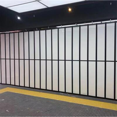 X6025铝合金折叠门水晶隔形断推拉门商铺百移式折叠洗车店推拉隐