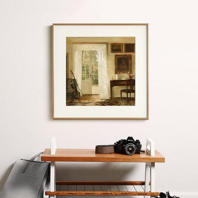 欧式古文复艺挂画客厅正厅方C66餐形女孩窗边装饰画美式卧室简约