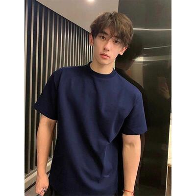 Men's Basic Classic Solid Color Loose White T-Shirt