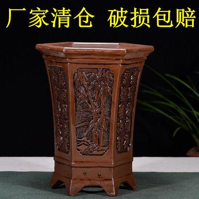 特XMD大号国盆君花子兰兰花专业紫砂兰花盆中风陶瓷号大兰花
