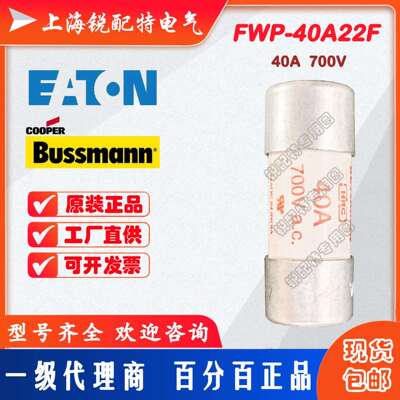 FWP-40A22F陶瓷管保险丝 700V 40A 22x58 巴斯曼BUSSMANN熔断