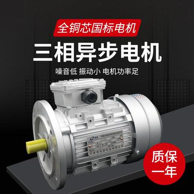 YS/YE2-71M44铜芯0.75KW立式三相220V国标马达配RV蜗轮减速电动机