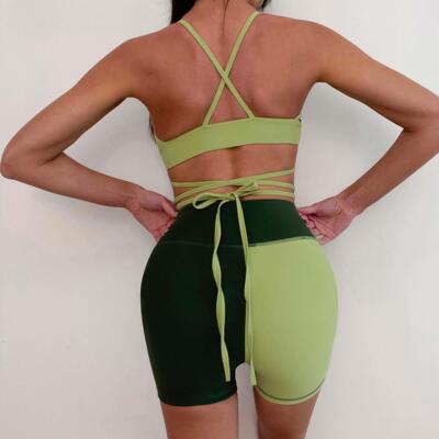 Sexy Gathering Strap Bra Yoga Tank Top 聚拢吊带文胸瑜伽背心