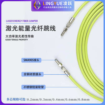 D80激光能量光纤铠装跳线 YAG激光焊接光纤 D80光纤 激光光纤