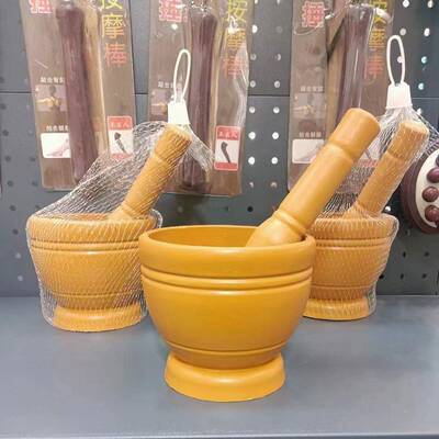 Manual Garlic Press Kitchen Mortar and Pestle for Chili and