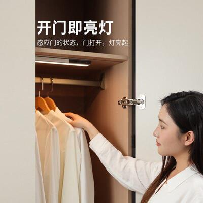 智武柜感应在门柜抽屉书柜灯979Led充电衣灯智能亮免接线超薄