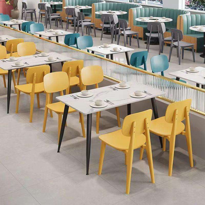 学校食堂桌椅汉堡商用奶茶小吃快餐店餐饮面馆岩板组合其它北欧风