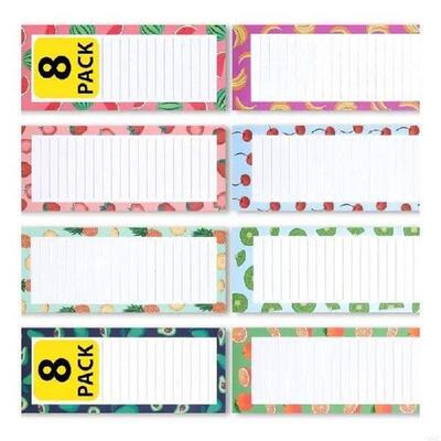 8 Pcs Sticky Note Notepads Grocery List Magnet Pad for