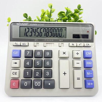 声宝EL-2135计算器12位财务 银行太阳能办公计算机