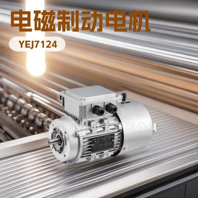 YEJ7124电磁制动机械电机370W三相380V立式B51400转异步刹车