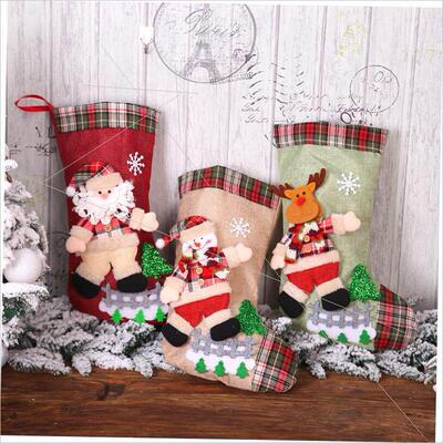 Christmas ornaments dancing doll gift bag Christmas stocking
