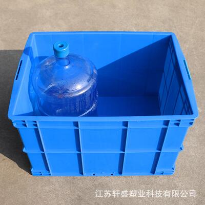 蓝色ESB塑料转箱厂可带盖大框号加厚塑胶工具箱收纳箱胶物流周箱