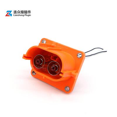 FHV201280CN-SM61K 2孔新能源电动汽车高压连接器N槽位弯防水插头