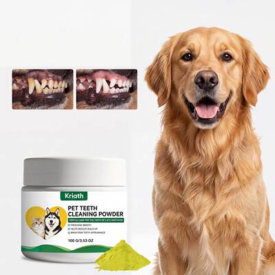 Kriath Pet Dental Cleaning Powder - Gentle Cleansing for Yel