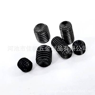 M3-M12防滑花齿无头紧定螺丝 DIN916K顶丝机米螺钉内六角凹端滚花