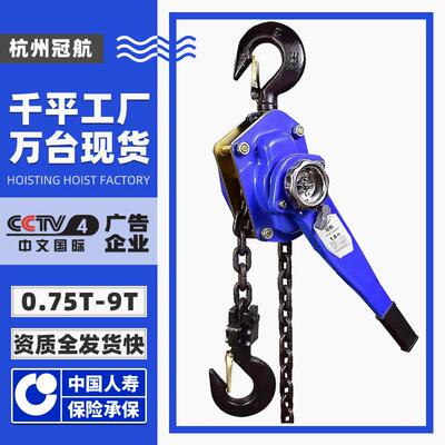 手扳葫芦一吨0.75t1.5t3t6t9吨3m6m9米手动紧线器链条式手板葫芦