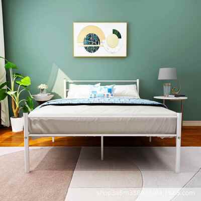 热民宿酒店艺床公轻奢双人铁架XCJ床单身寓1.5米简易铁卖铁床