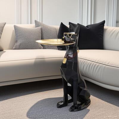 客厅EUH摆件暴力熊落地大型狗轻红奢装玄关艺术高级网感小众家居